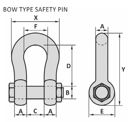 GN H9 Bow Shackle with Safety Pin | Lifting Gear & Safety
